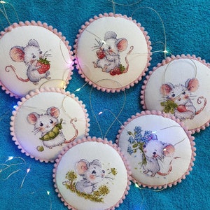 Mouse and Green Pea Pattern Cross Stitch Instant Download PDF Printable ...