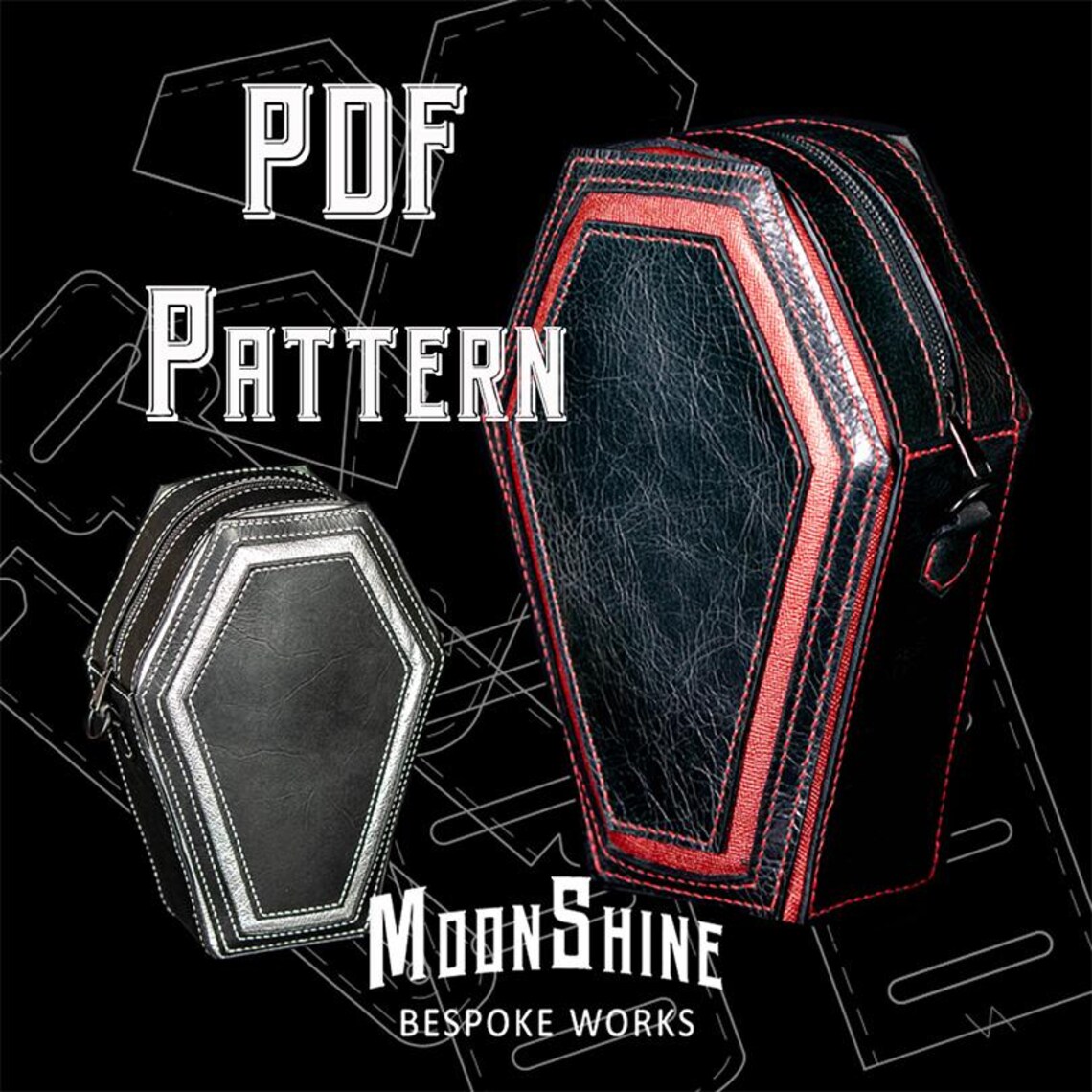 Coffin Zipper Top Bag PDF Pattern - Etsy