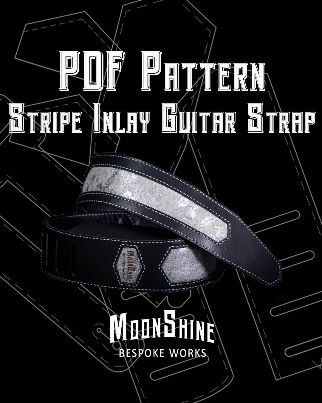 Stripe Inlay Guitar Strap PDF Pattern - Etsy