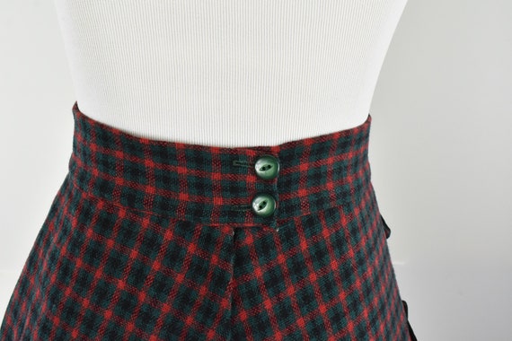 1940/50s Red, Green & Black Rockabilly Check Wool … - Gem