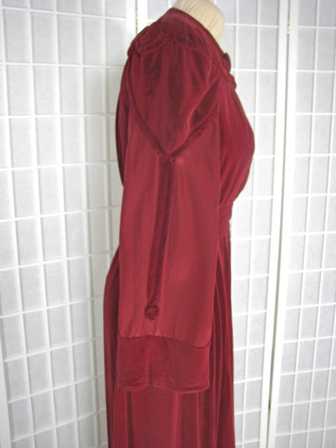 RARE 1940s Velvet Robe With Stunning Detail.......custom Made - Etsy