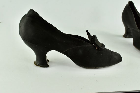 1920/20s Black Satin Pumps ..... French Heels.......… - Gem