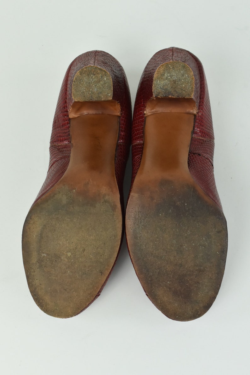 1950s Red Lizard Heels ... SENSATIONAL ...perfect for 1930-50s - Etsy