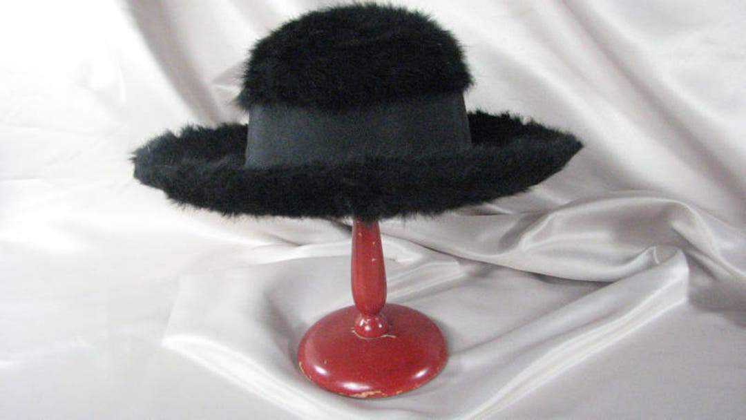 Child's Victorian / Edwardian Black Beaver Fur Felt Hat - Etsy