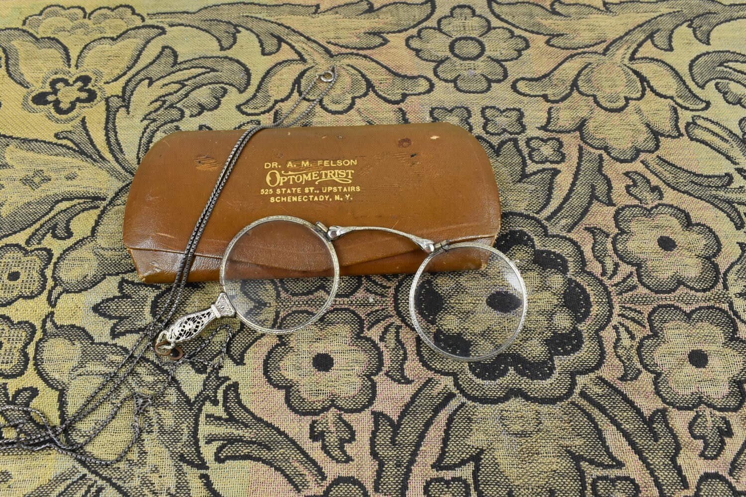 Victorian / Edwardian White Gold Filled Lorgnette and Case | Etsy