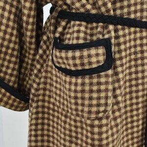1920s Beacon Brown Checked Robe With Black Trim & Belt ......... Mens ...