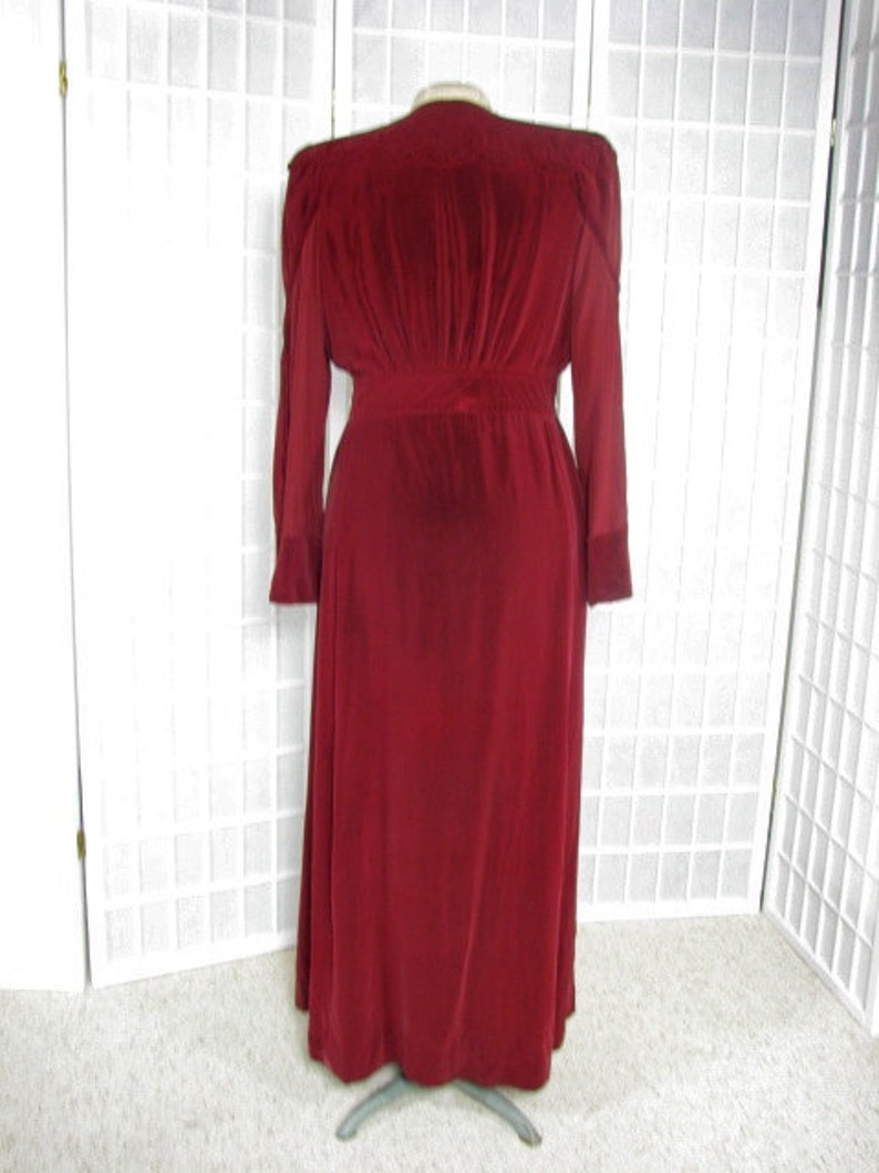 RARE 1940s Velvet Robe with Stunning Detail.......Custom Made | Etsy