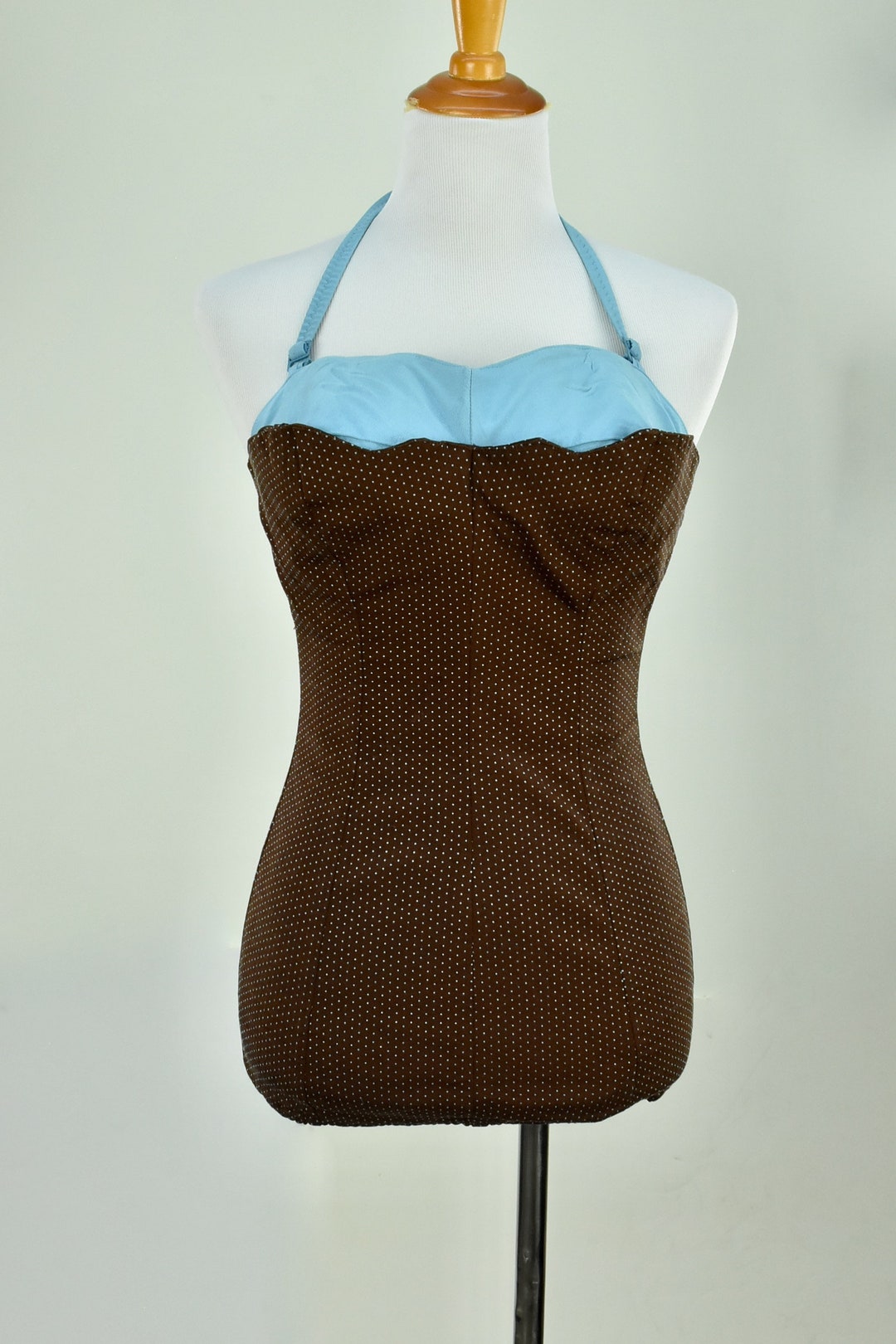 1940/50s SEA NYMPH Strapless BOMBSHELL Bathing Suit in Lastex Faille ...