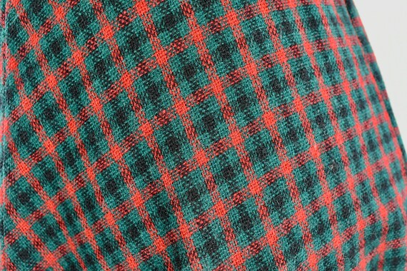 1940/50s Red, Green & Black Rockabilly Check Wool … - Gem