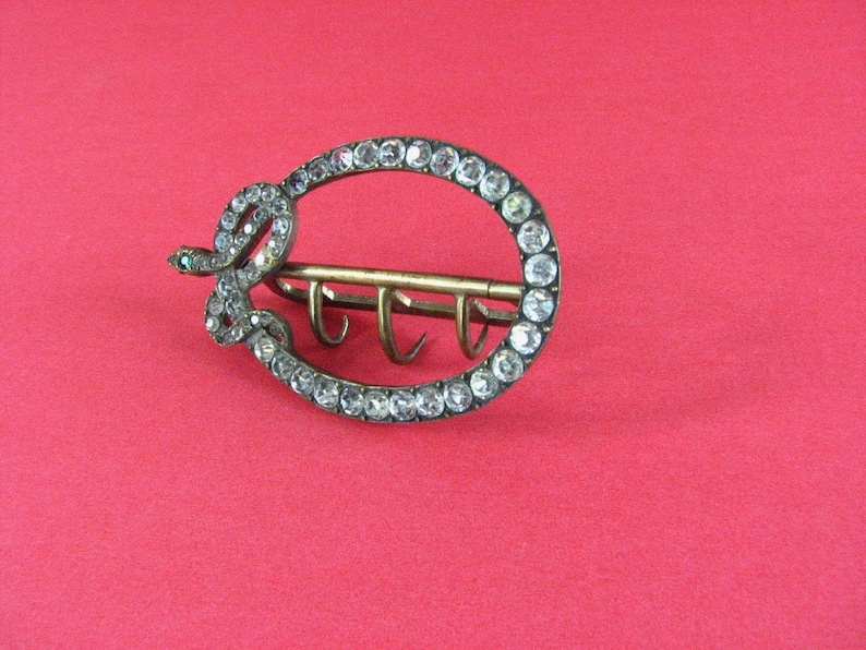 Victorian Gold Snake Belt Buckle With Paste Diamonds / | Etsy