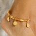 Anklets Women, Leather Anklet With Gold Plated Coins, Gold Anklet ...