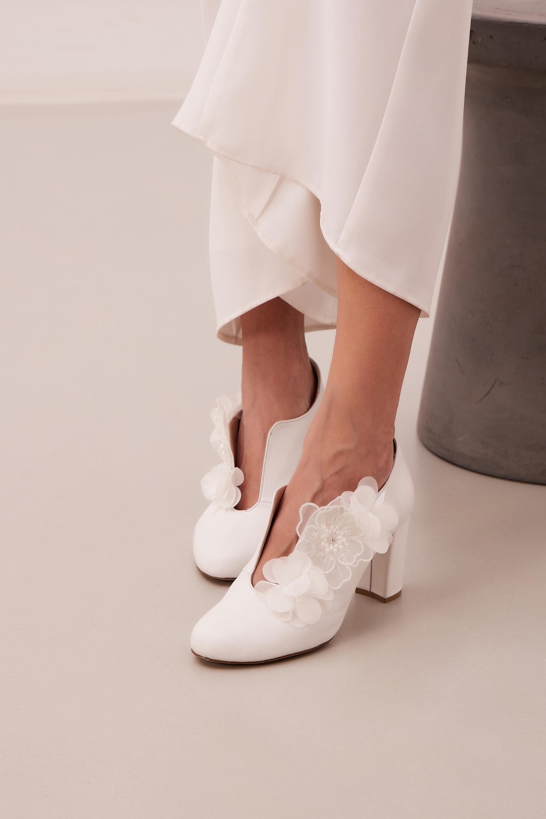 Wedding Boots for Bride, Leather Wedding Booties With Flowers, Bridal ...