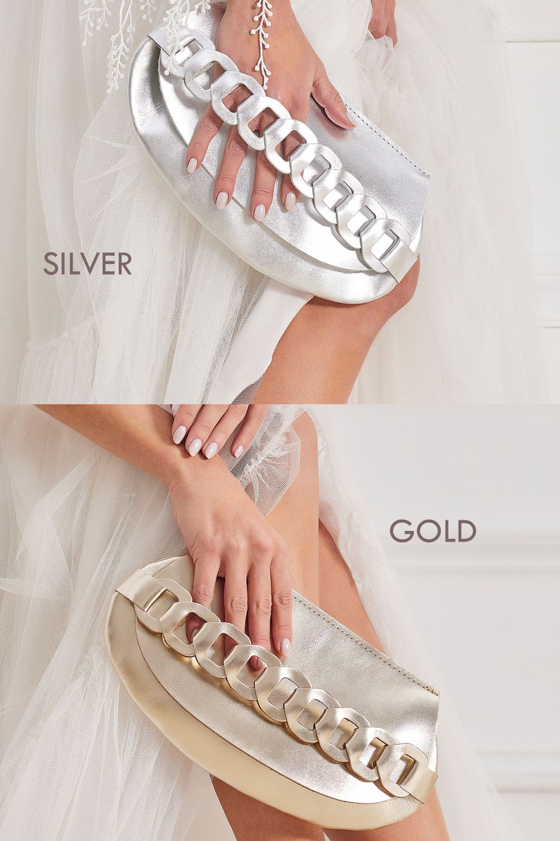 Gold Leather Clutch Wedding Clutch Evening Clutch Bag - Etsy