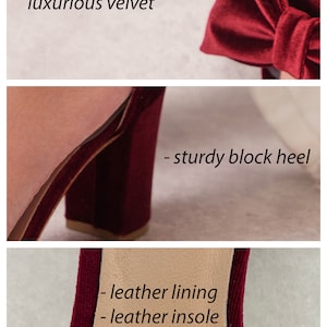 Red Wedding Shoes With Bow, Red Bridal Sandals, Shoes for Bride, Velvet ...