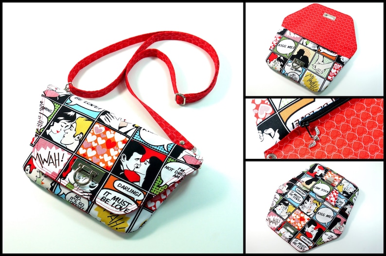 Bag Pattern - Convertible Clutch Purse Wristlet - PDF Instant Download ...