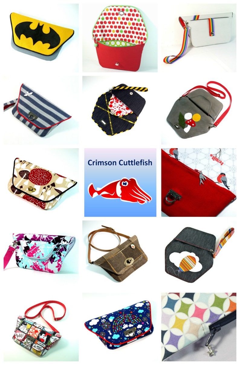 Bag Pattern - Convertible Clutch Purse Wristlet - PDF Instant Download ...