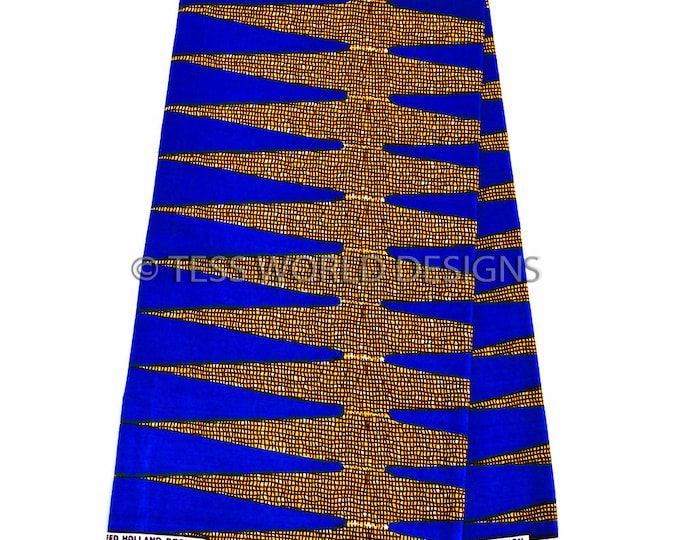 Blue Ankara Fabric by the Yard/ for Ankara Clothing/ African Maxi Skirt ...