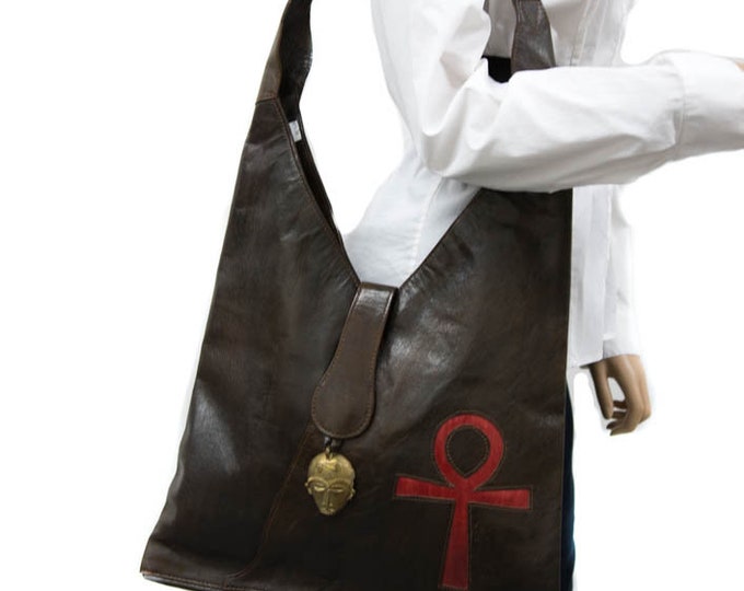 Ankh Handmade African Leather Bag / West African Leather Bag/ - Etsy