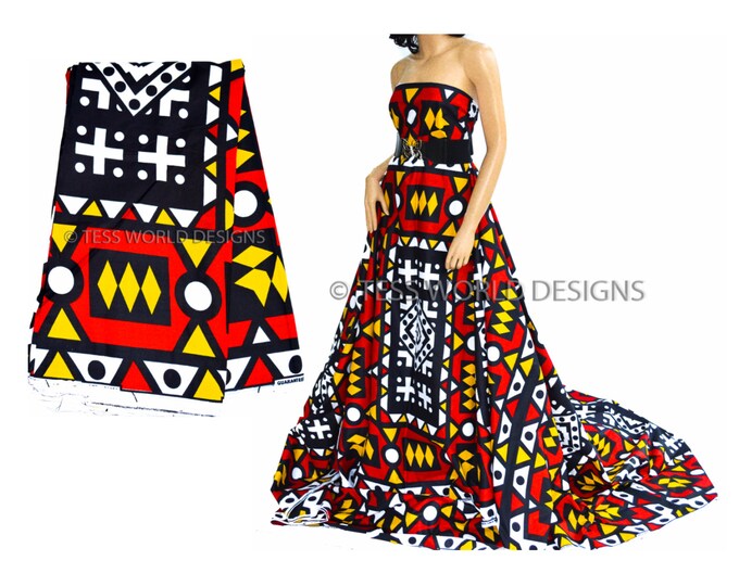 Angolan Samacaca Tribal Print Fabric by the Yard/ Hitarget - Etsy