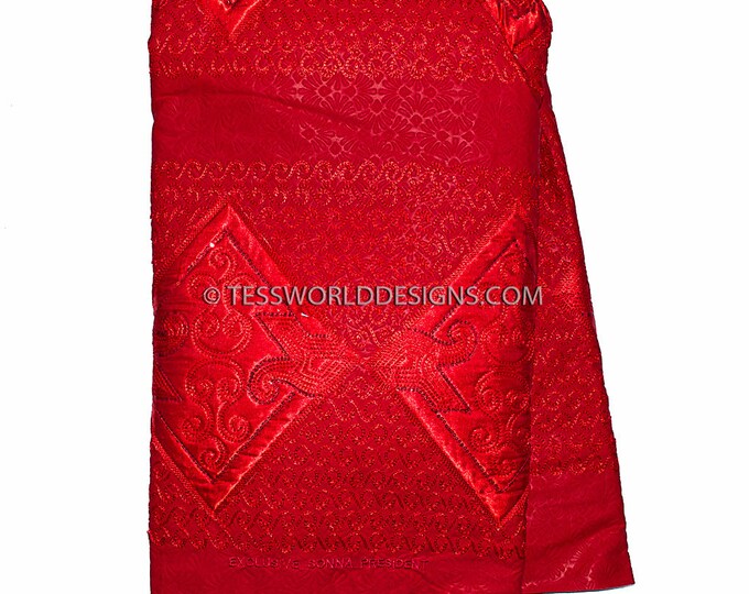 Red West African Cloth/ Ghanaian Fabric / Ghana Fabric / Ghana - Etsy