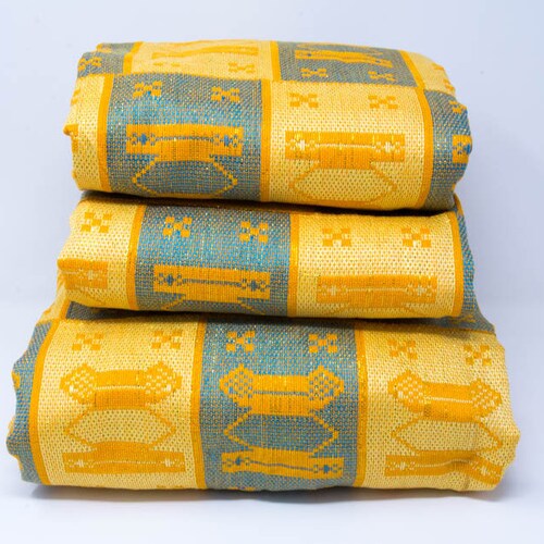 Royal Gold & White Authentic Kente Fabric and Kente Cloth From - Etsy