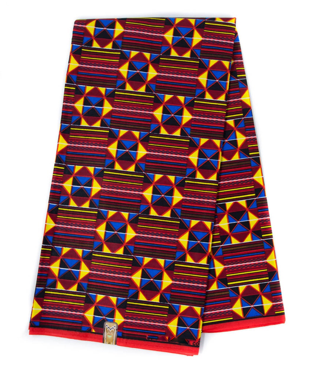 WP1626 African Fabric Red Ankara Print Fabric Tess World Designs Wax ...