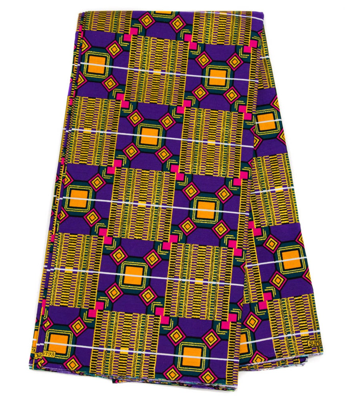 Purple Kente Glitter African Fabric/ Ankara Metallic Fabric/ - Etsy