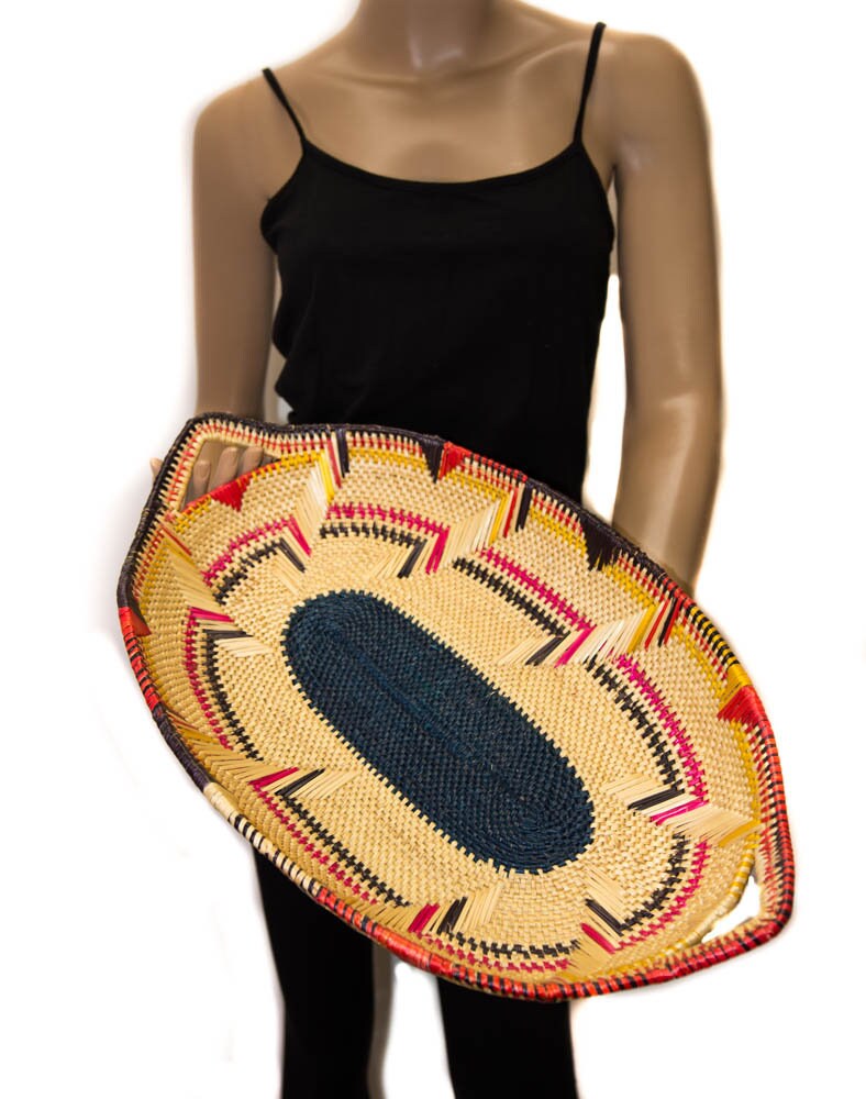 Oval Handmade Bolga Basket Tray Exclusive/ Ghana Woven Straw | Etsy