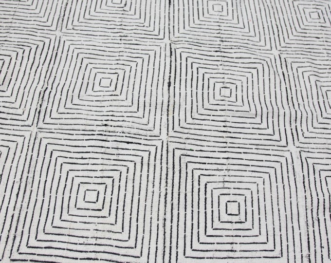 MC279 Handcrafted Mud Cloth Fabric African Mudcloth Black, White ...