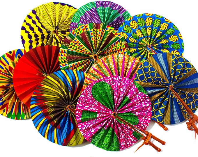 Sale !! African Print Fan/ African Print Folding Hand Fan/ Handmade ...