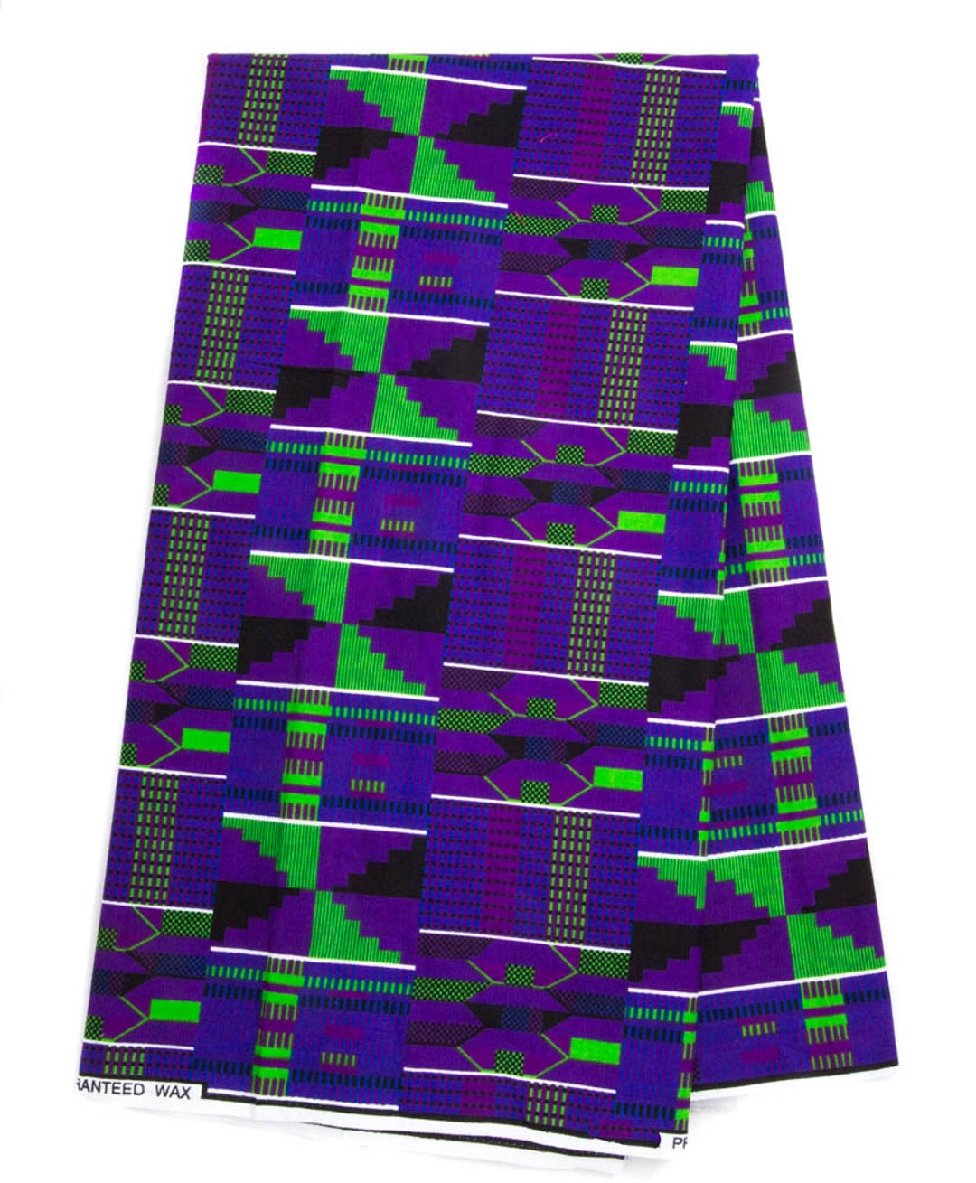KF404 Purple/green Kente Fabric Traditional Kente Print Fabric African ...