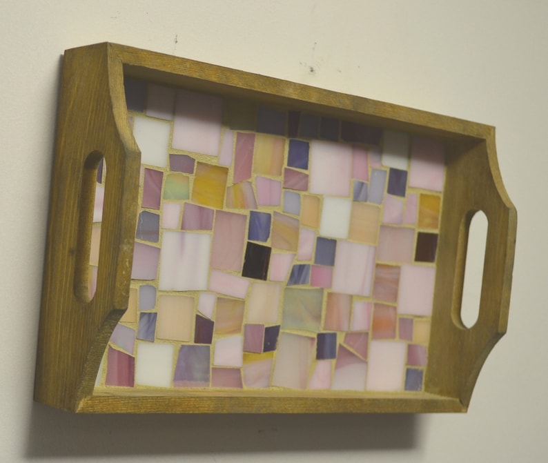 Handmade Glass Mosaic Serving Tray - Etsy