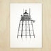 Lighthouse Print, Wyre Light. Signed A4 Print Hand Illustrated - Etsy