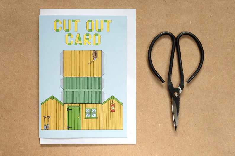 Cut Out Shed Card A6 Greetings Card Garden Shed | Etsy