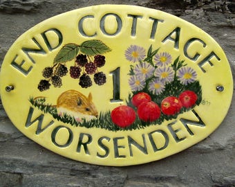 Ceramic House Plaque | Etsy