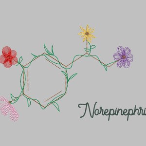 Norepinephrine Embroidery Design for Machines DST, EXP, HUS, Jef, Pes ...
