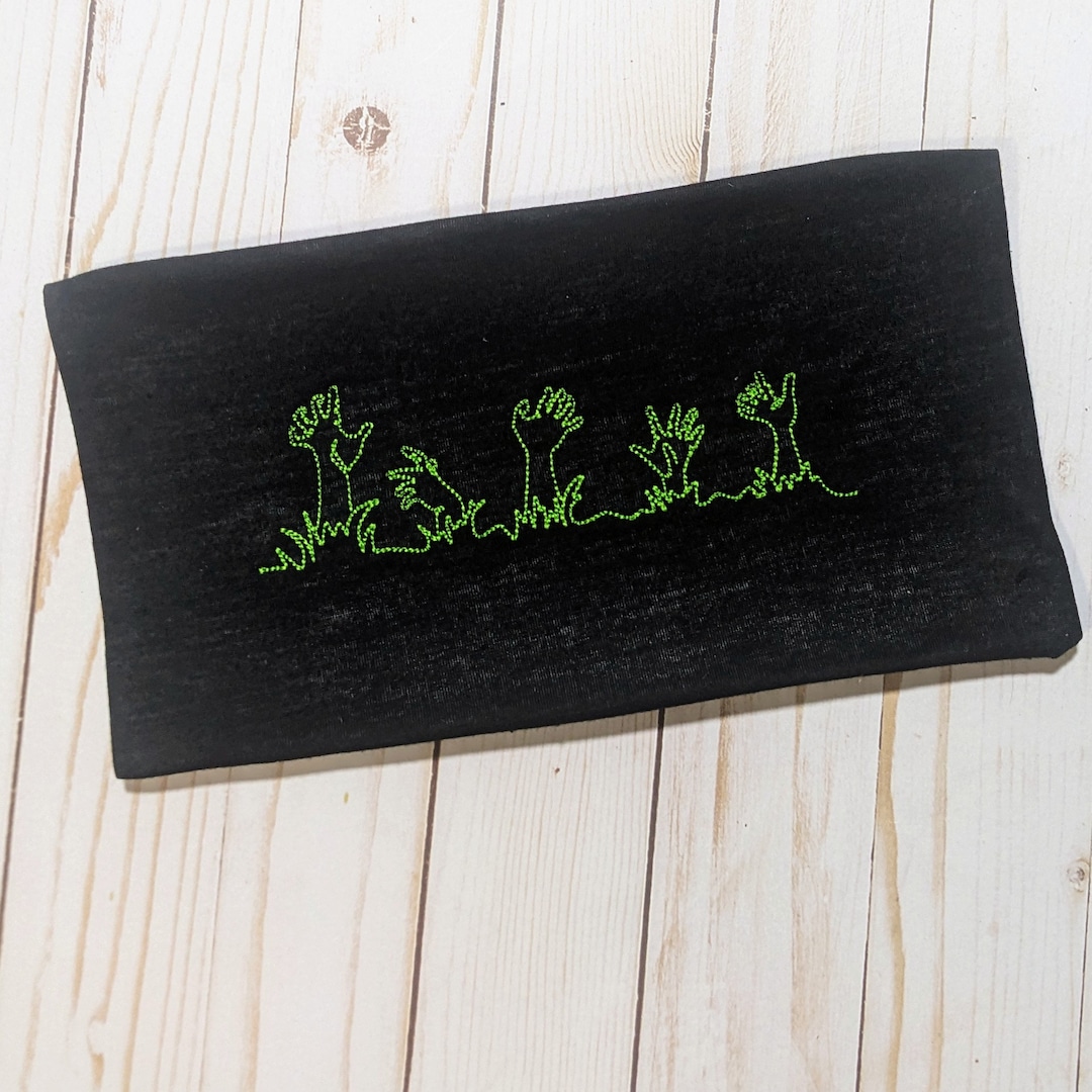 Zombie Hands Border Halloween Continuous Machine Embroidery DST, EXP ...