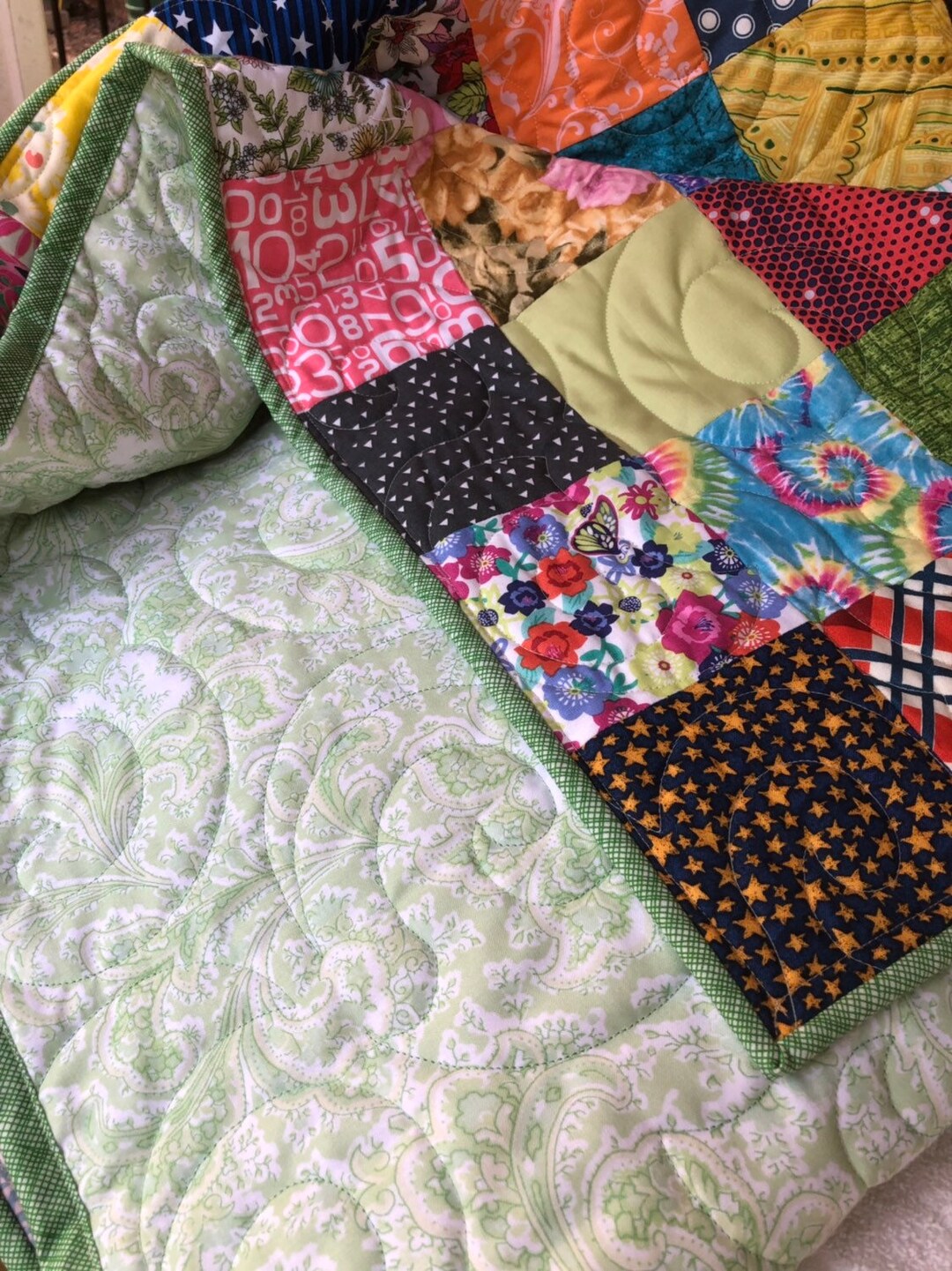 Queen Size Quilt Traditional Quilt cotton Quilt Patchwork - Etsy