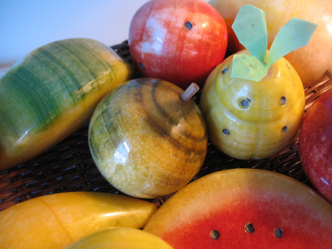 Alabaster Fruits Assorted 11 decorative fruits alabaster | Etsy