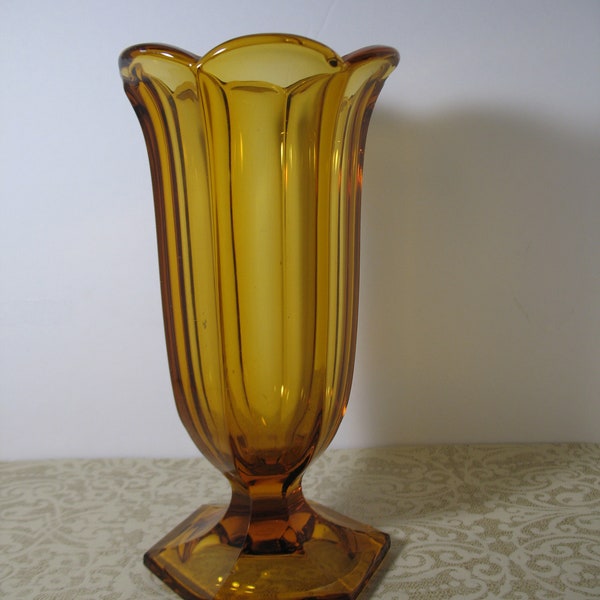 Amber Vase - Etsy
