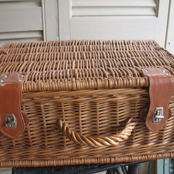 Wicker Suitcase - Etsy