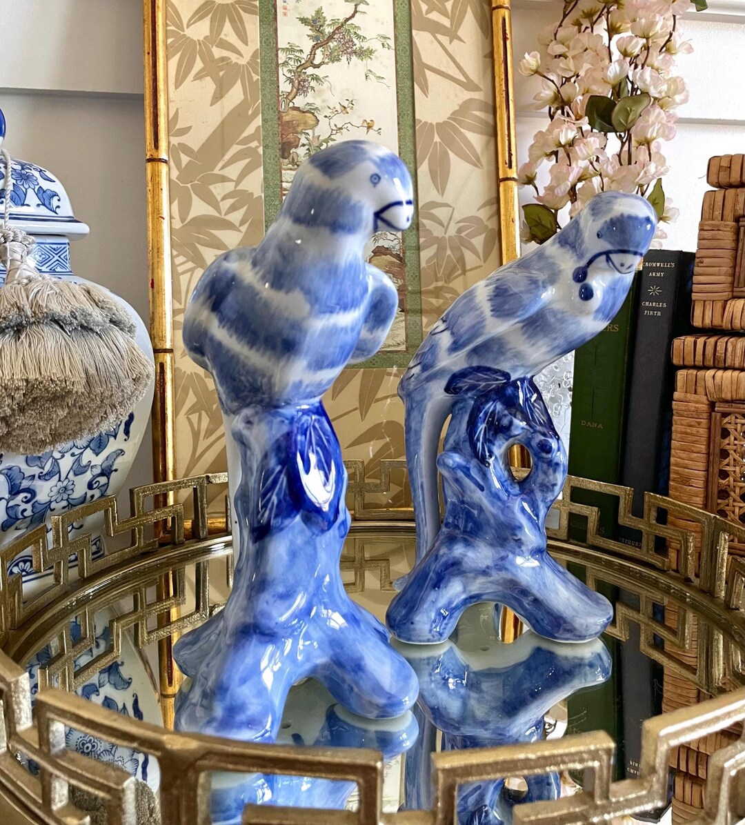 Vintage Rare Chinoiserie Bird Pair, Chinoiserie Birds, Bird Decor ...