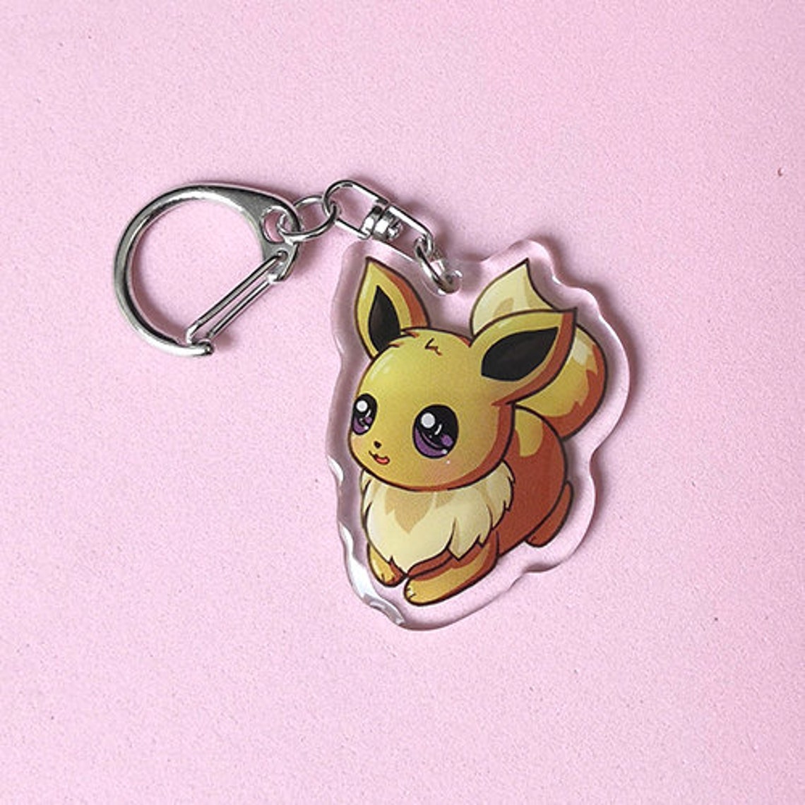 Pokemon acrylic keychains cute clear key chain pikachu | Etsy
