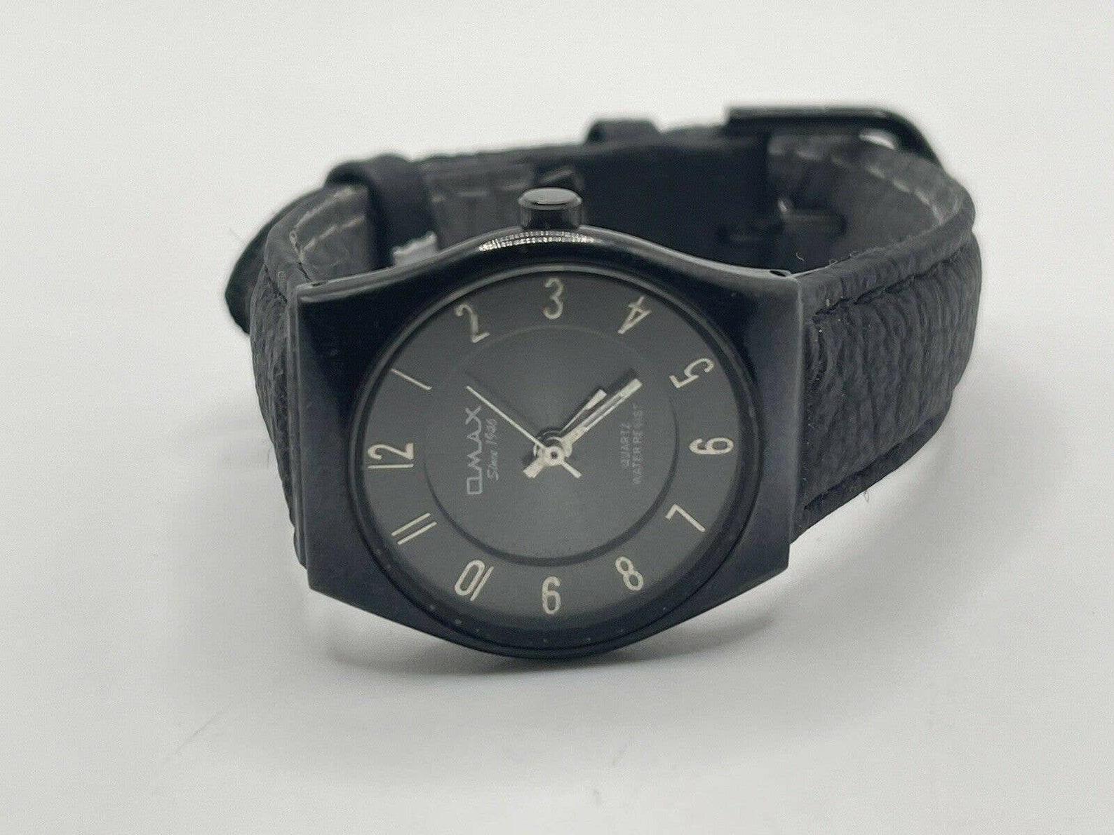 Vintage Ladies QMAX Japan Black Leather Strap Analog Watch New - Etsy