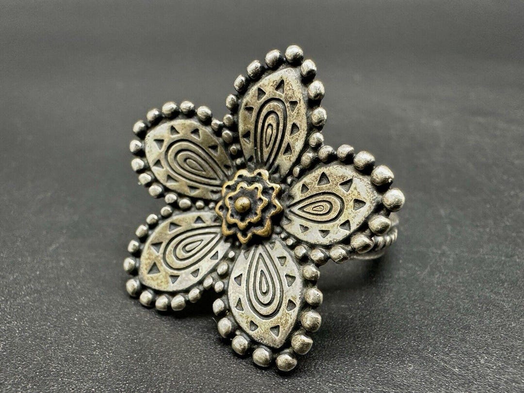Retired James Avery Flower Ring .925 With Bronze Center Size 6 - Etsy