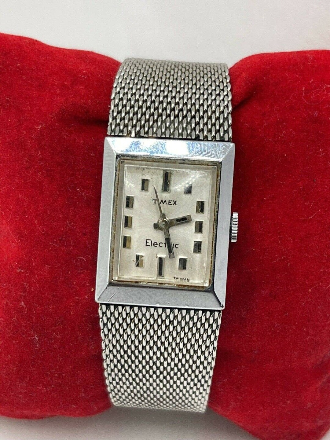Vintage Rare Chrome Plated Timex Ladies Electric Watch Rectangular for ...