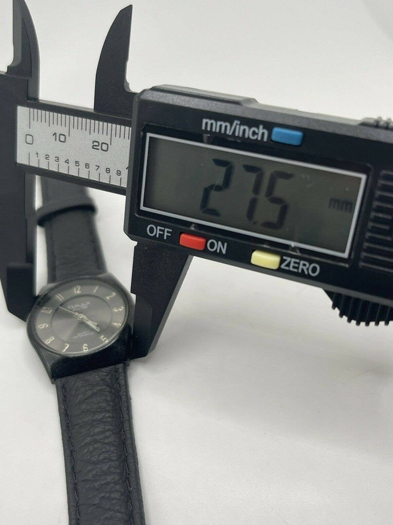 Vintage Ladies QMAX Japan Black Leather Strap Analog Watch New - Etsy