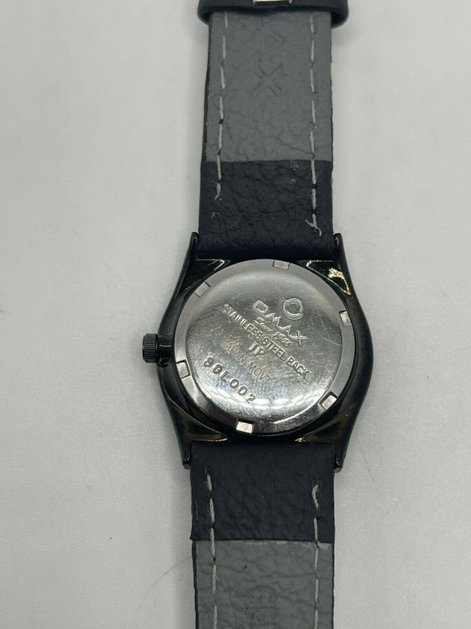 Vintage Ladies QMAX Japan Black Leather Strap Analog Watch New - Etsy