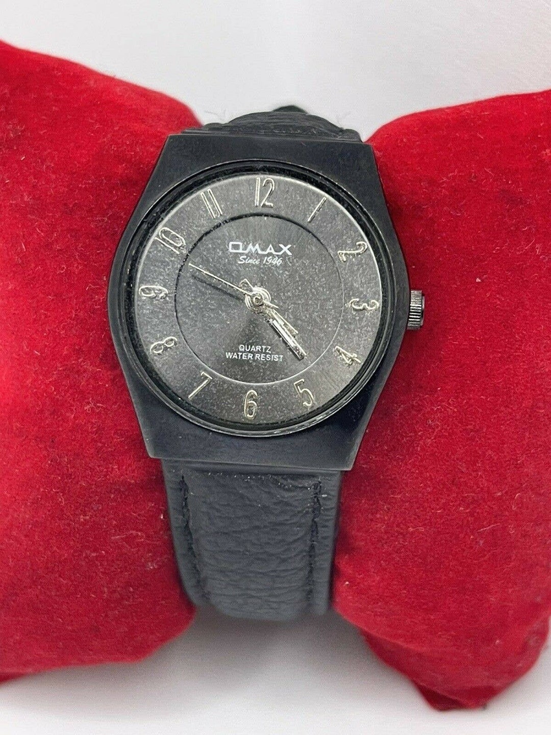 Vintage Ladies QMAX Japan Black Leather Strap Analog Watch New - Etsy
