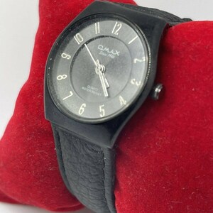 Vintage Ladies QMAX Japan Black Leather Strap Analog Watch New - Etsy